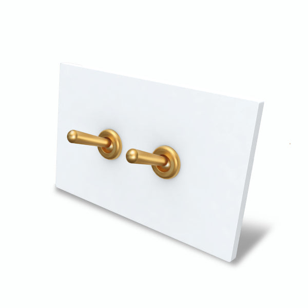 Cape Toggle - White with Gold Toggle – Light Switches