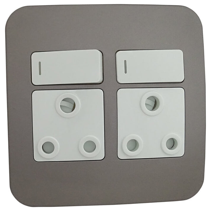 Veti 1 - Double Switched Wall Socket – Light Switches