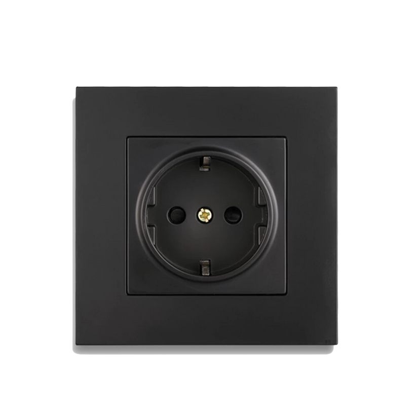 Classic Black EU Wall Socket – Light Switches