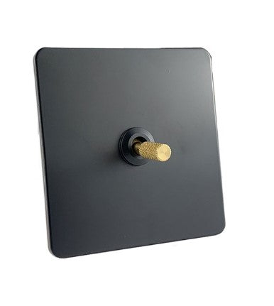 Elegant Black & Brass Toggle Range – Light Switches