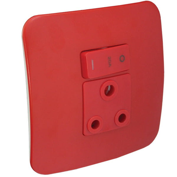 Single Dedicated Red Socket Outlet – Light Switches