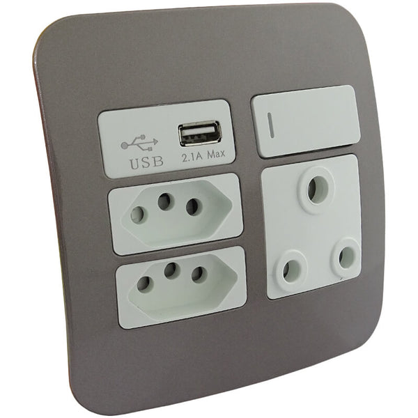 USB Wall Socket - White/Silver/ Cream/Champagne/Bronze – Light Switches